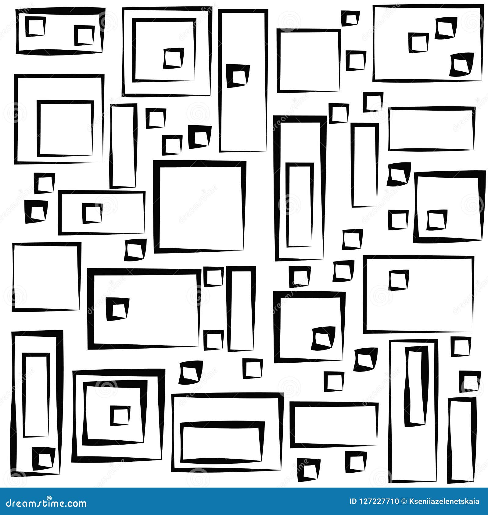 Modern Black and White Geometric Abstract Pattern. Stock Vector ...