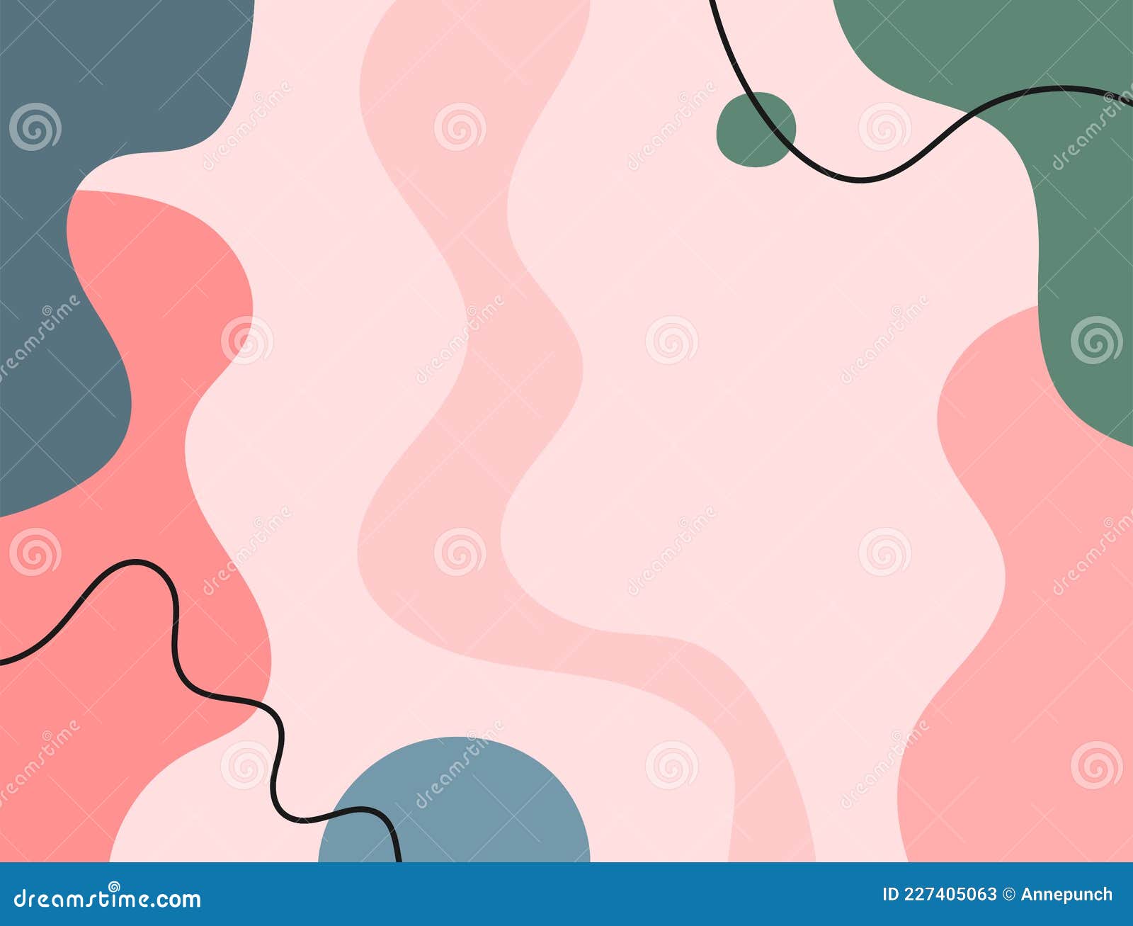 Rectangular Abstract Background with Geometric and Organic Shapes ...