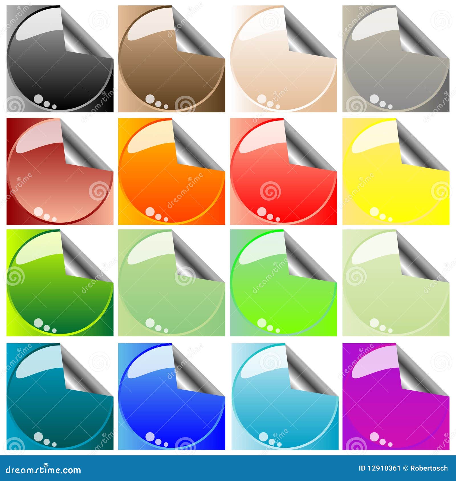 Rectangular Abstract Labels Isolated on White Stock Vector ...