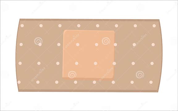 Rectangular Adhesive Bandage with Curved Edges and Polka Dot Pattern on ...