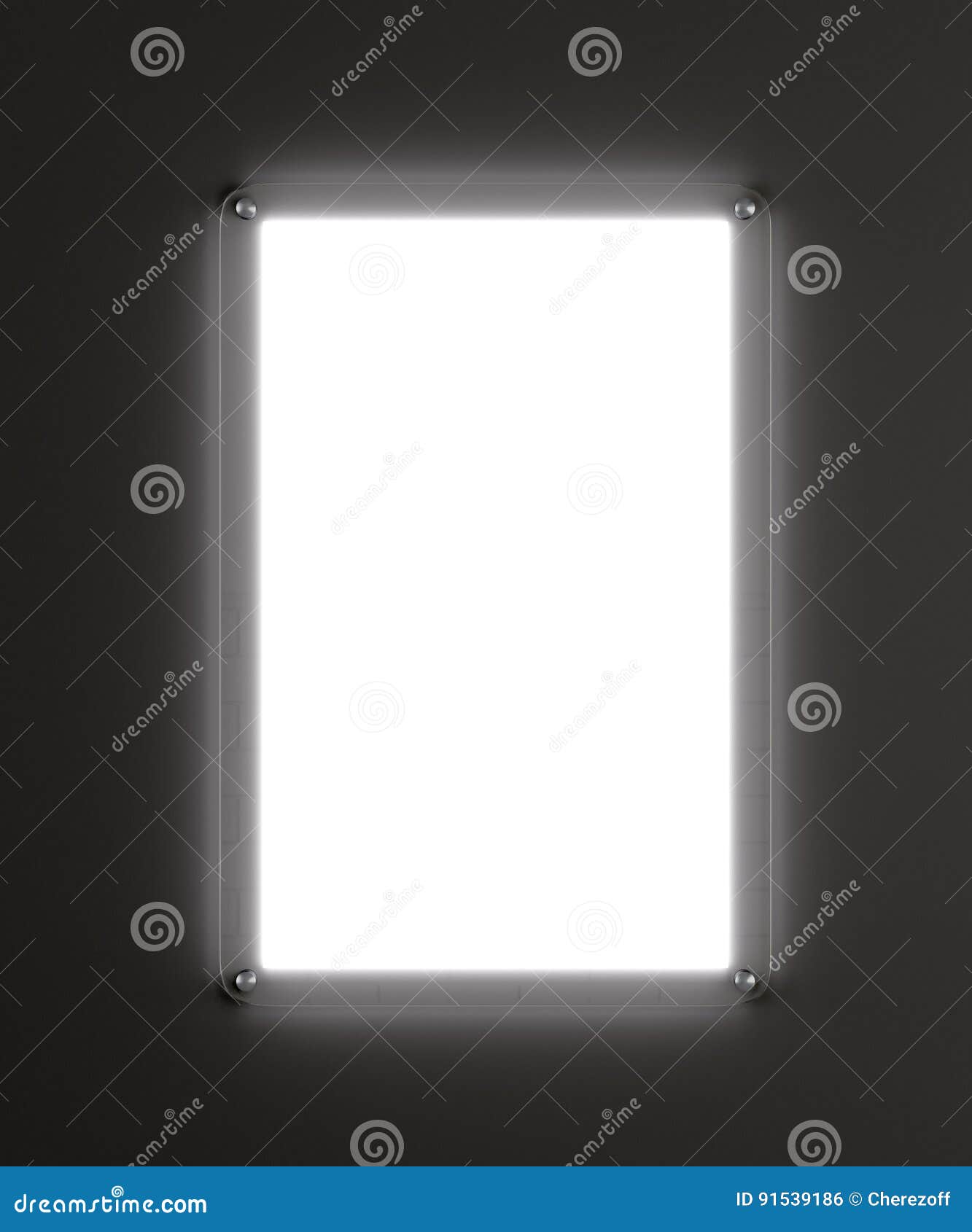 Rectangular Advertising Lightbox Stock Illustration - Illustration of ...