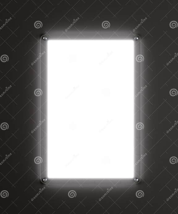 Rectangular Advertising Lightbox Stock Illustration - Illustration of ...
