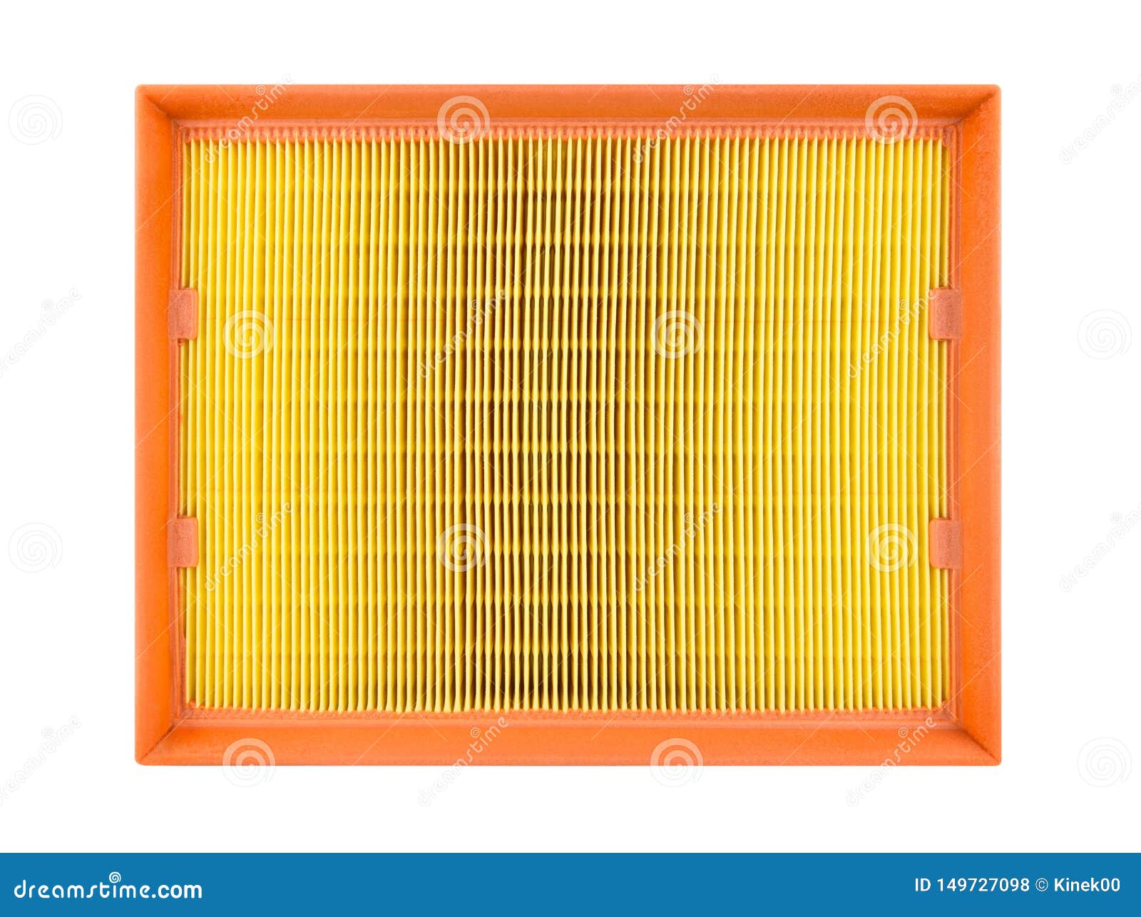 Rectangular Air Filter for the Car, Isolated on a White Background with ...