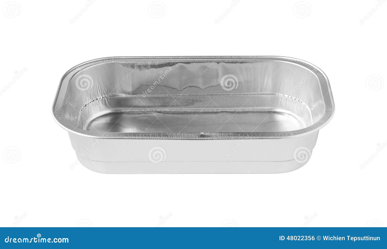 Rectangular Aluminum Foil Tray Top View Isolated On White Background ...