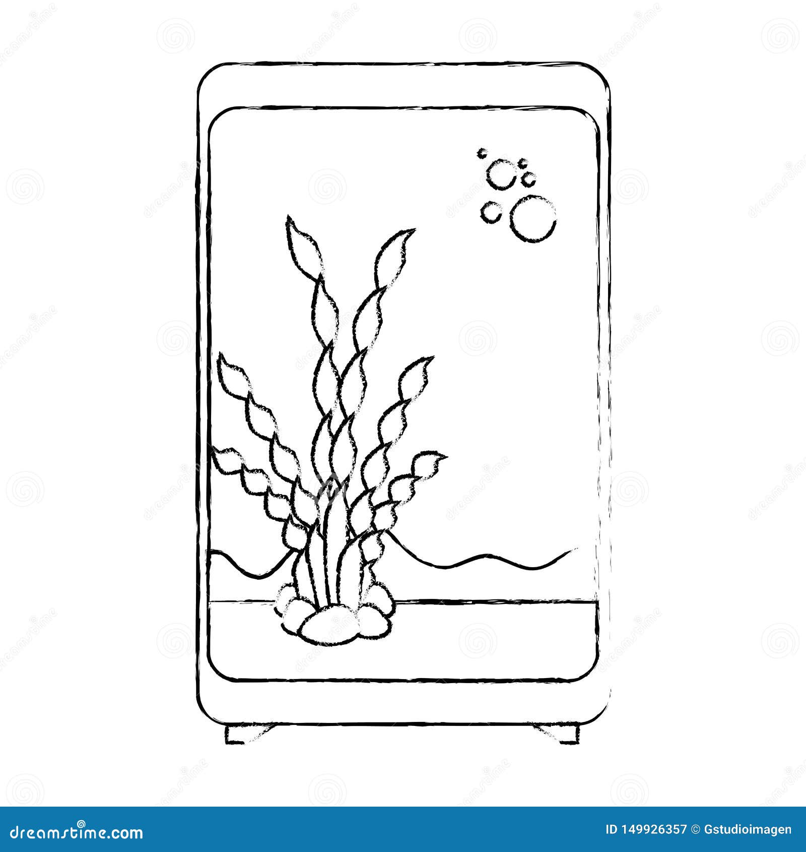 Rectangular Aquarium without Fish Icon Stock Illustration ...
