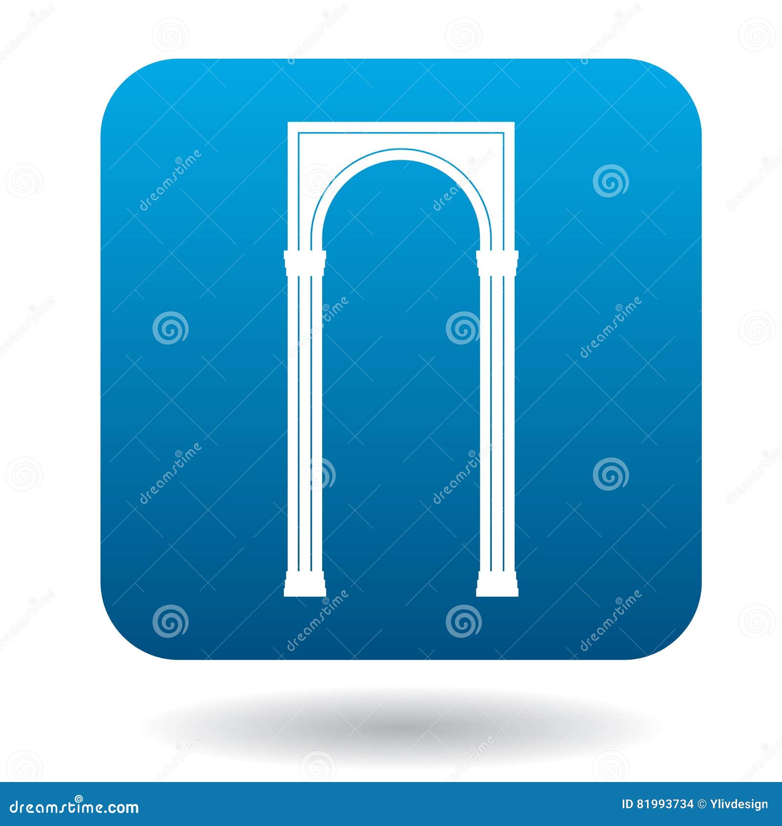 Rectangular Arch Icon, Simple Style Stock Vector - Illustration of ...
