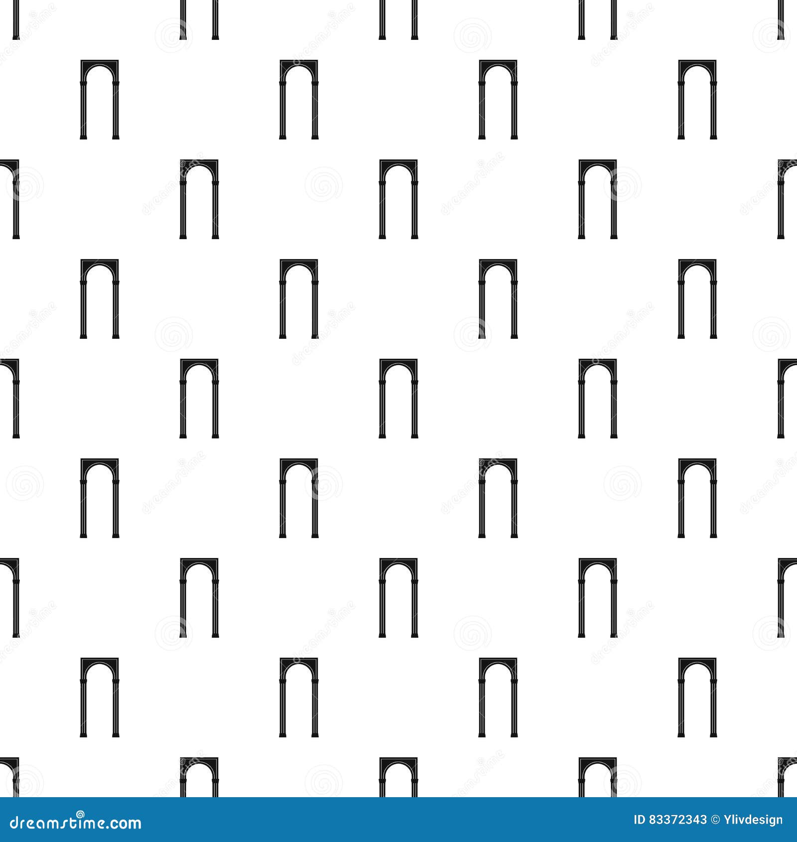 Rectangular Arch Pattern, Simple Style Stock Vector - Illustration of ...