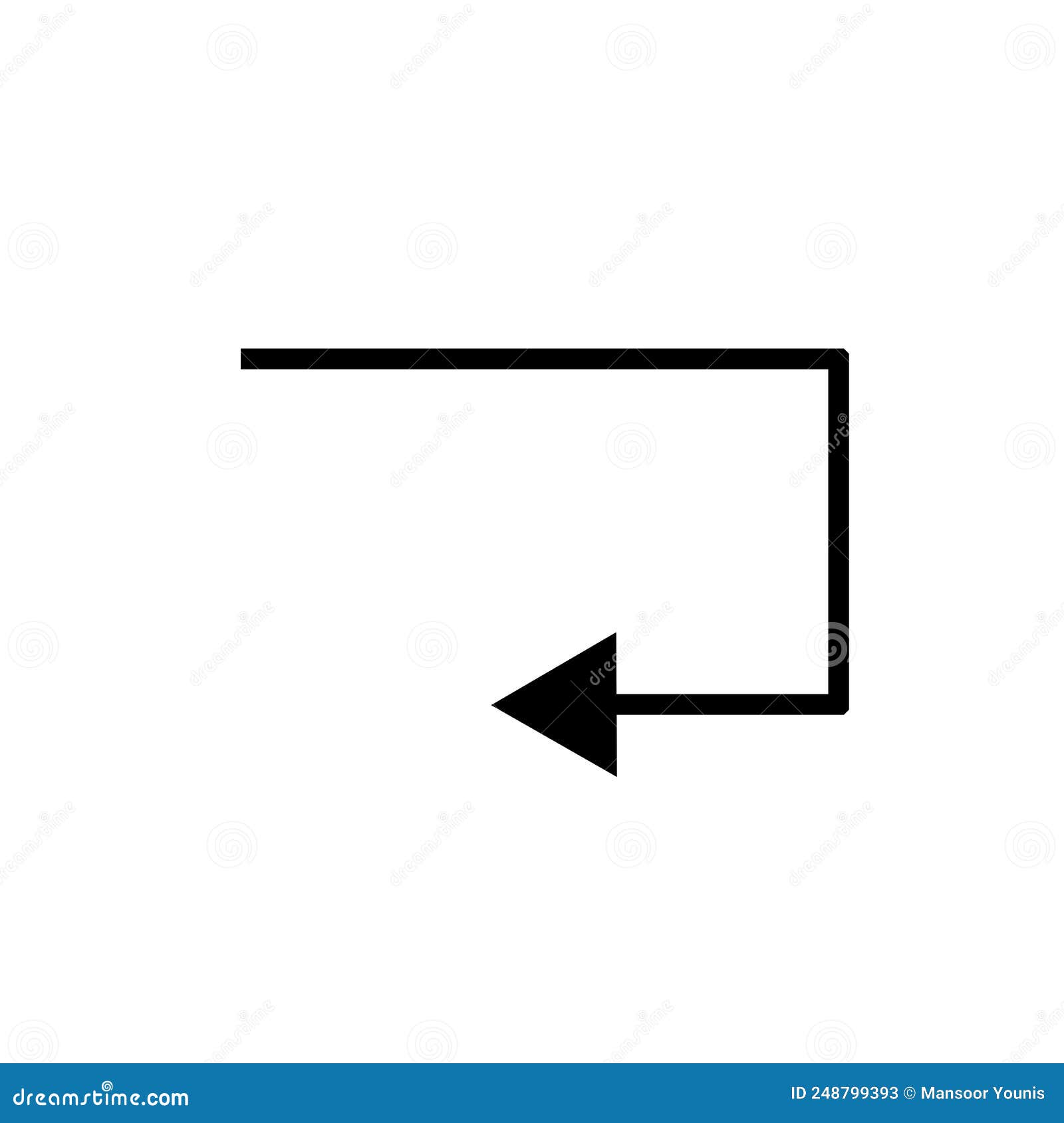 Rectangular Arrow Black Vector Stock Image - Illustration of arrow ...