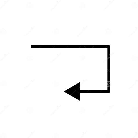Rectangular Arrow Black Vector Stock Image - Illustration of arrow ...