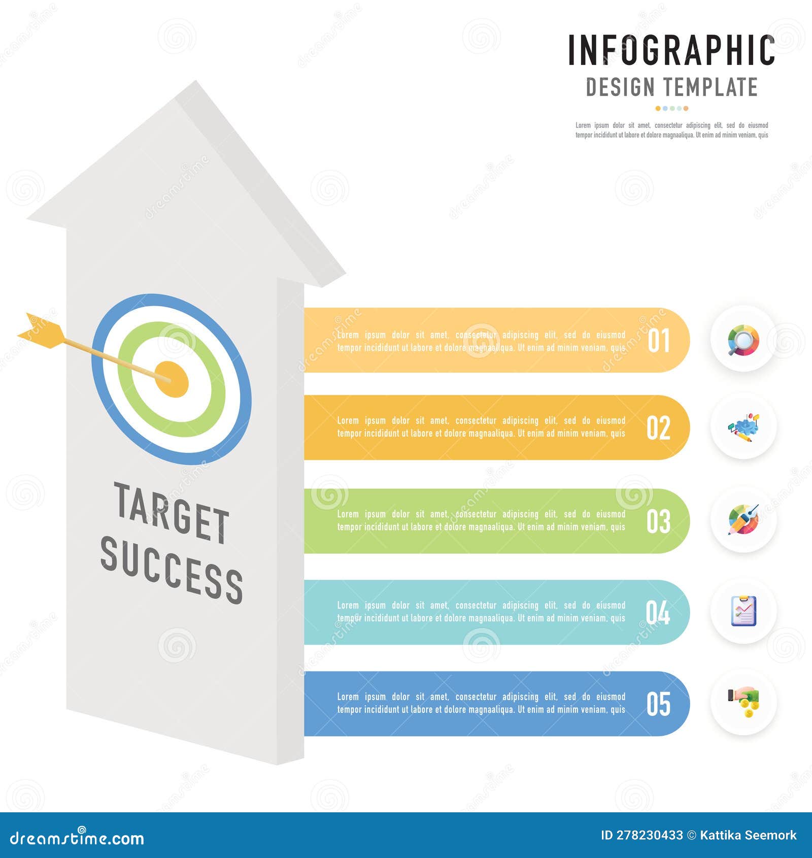 Rectangular and Arrow Infographic for Business Presentation Stock ...
