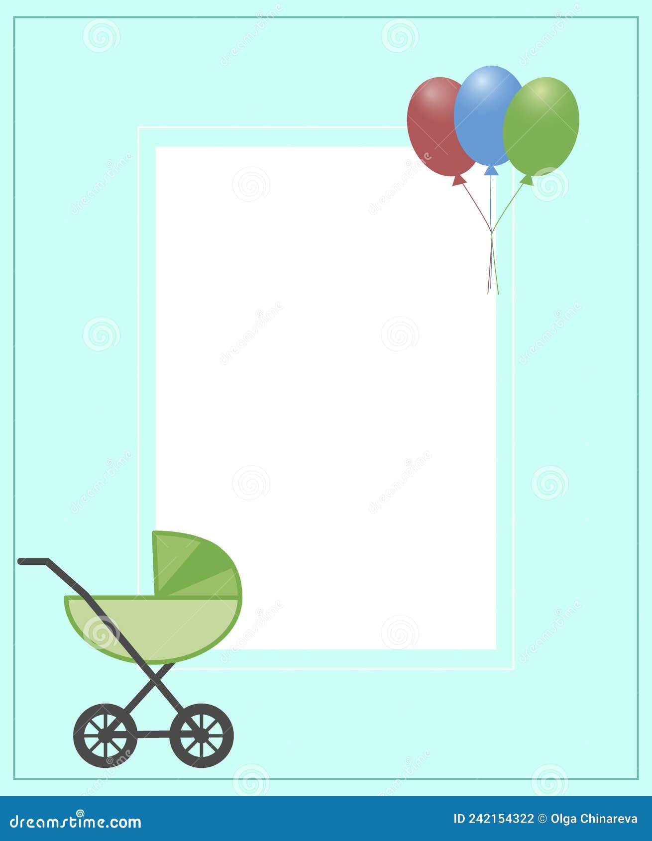 Rectangular Baby Photo Frame Stock Vector - Illustration of album ...