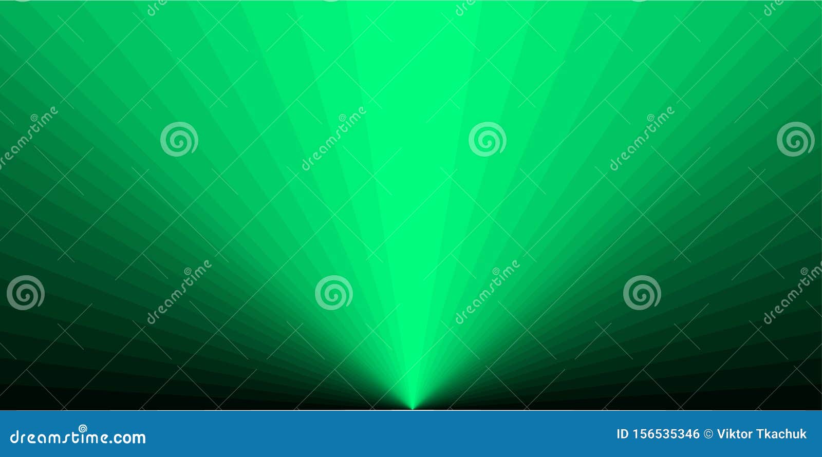 Rectangular Background in the Form of Green Rays Stock Vector ...
