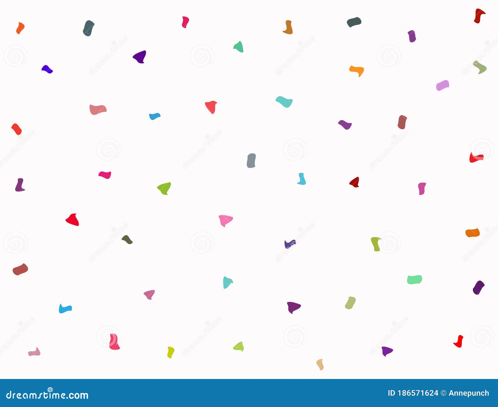 Rectangular Background with Scattered Colorful Confetti. Stock Vector ...