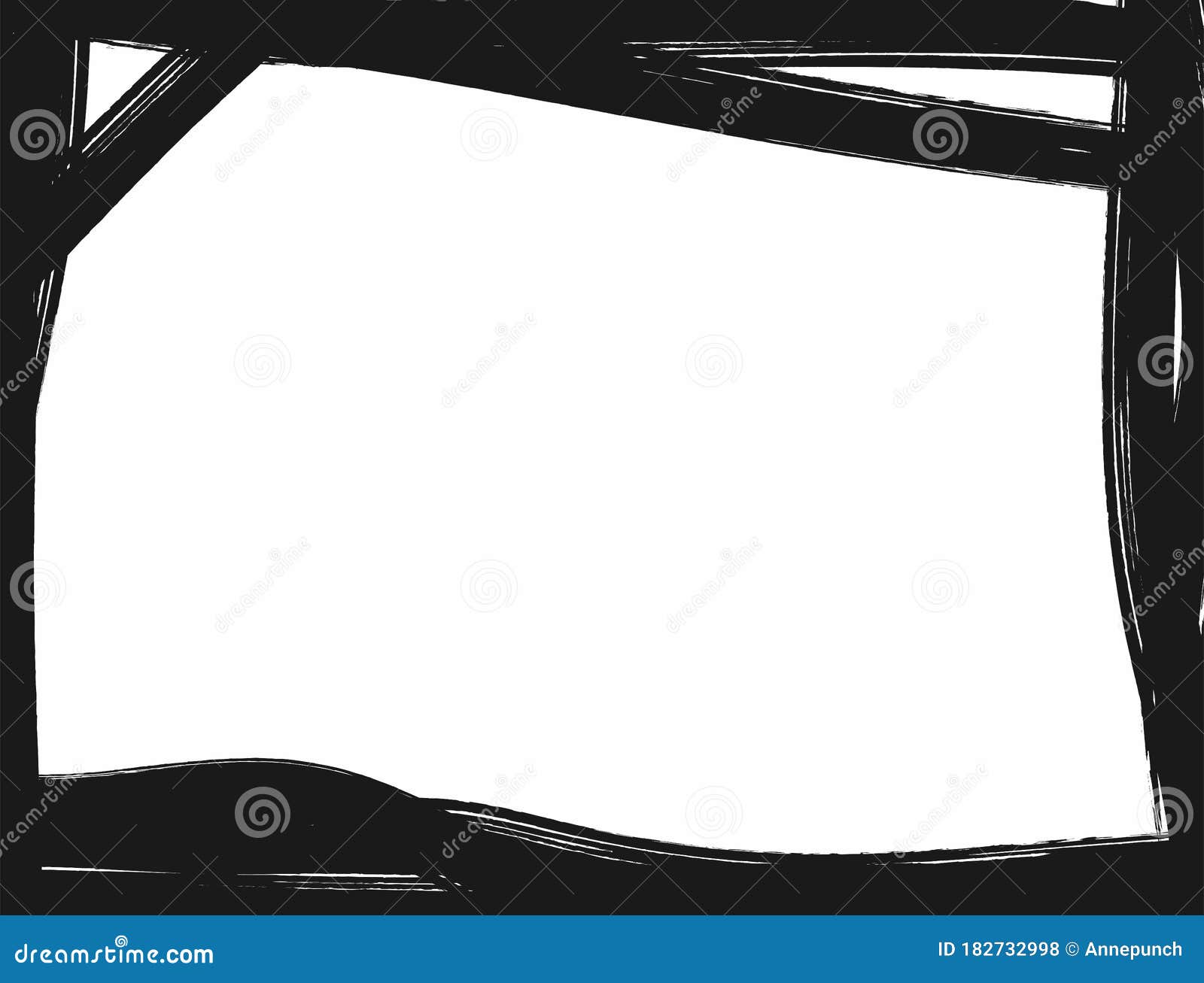 Rectangular Uneven Photo Collage Template. Vector Illustration ...