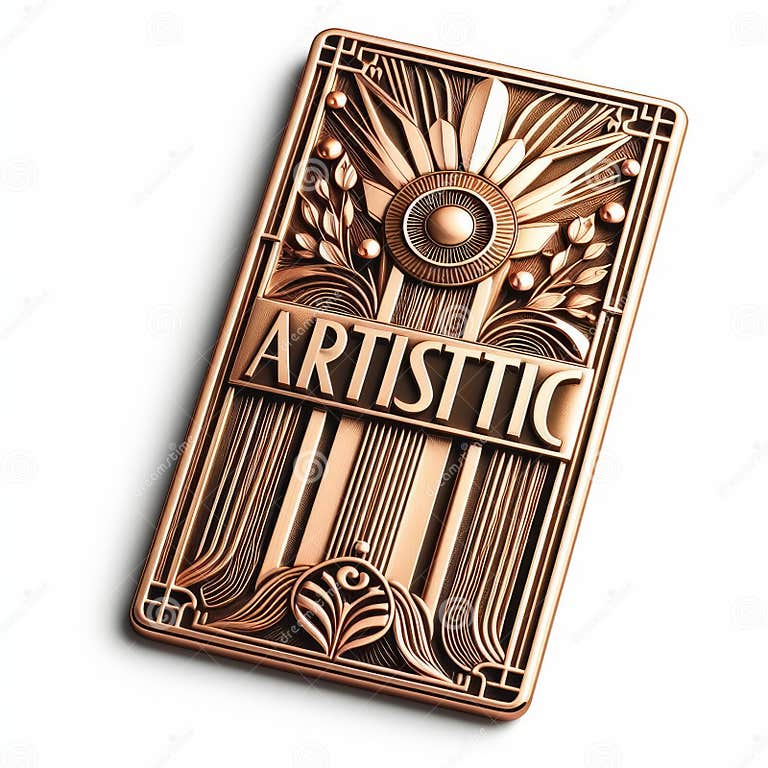 65 12. Rectangular Badge with an Art Deco Design and T Stock Photo ...