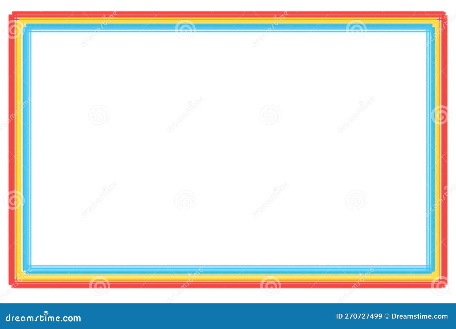 Rectangular Banner Frames, Borders, Painted on Transparent Background ...