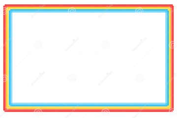 Rectangular Banner Frames, Borders, Painted on Transparent Background ...