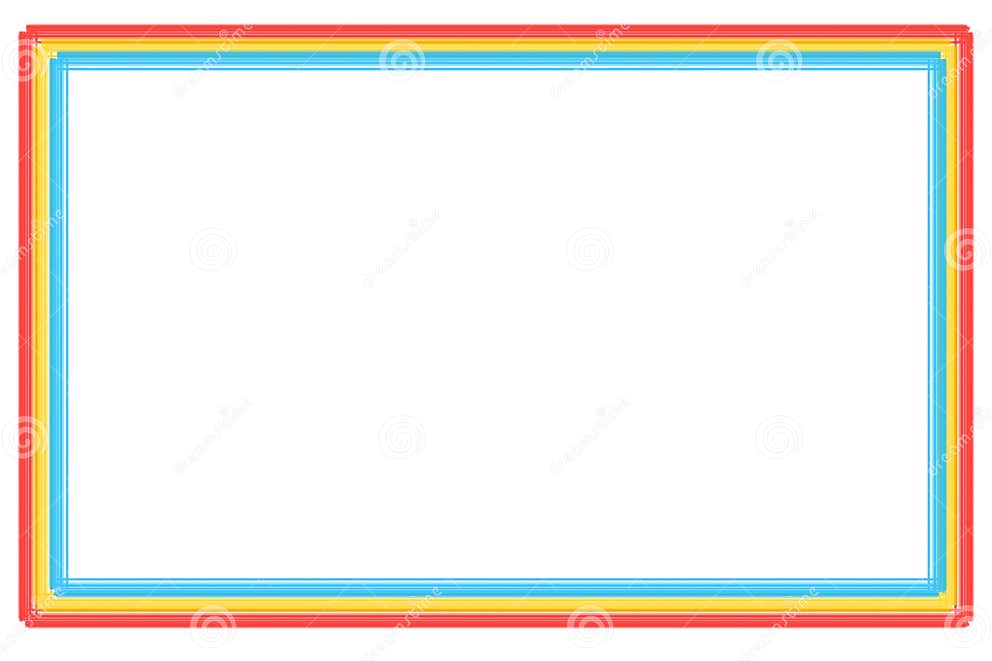 Rectangular Banner Frames, Borders, Painted on Transparent Background ...