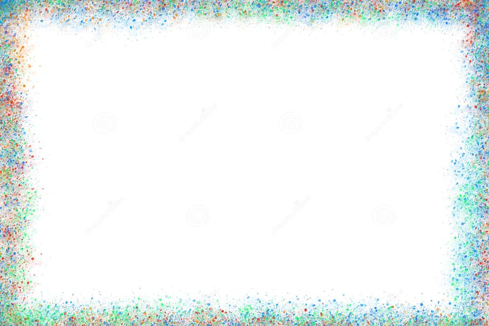 Rectangular Banner Frames, Borders, Painted on Transparent Background ...