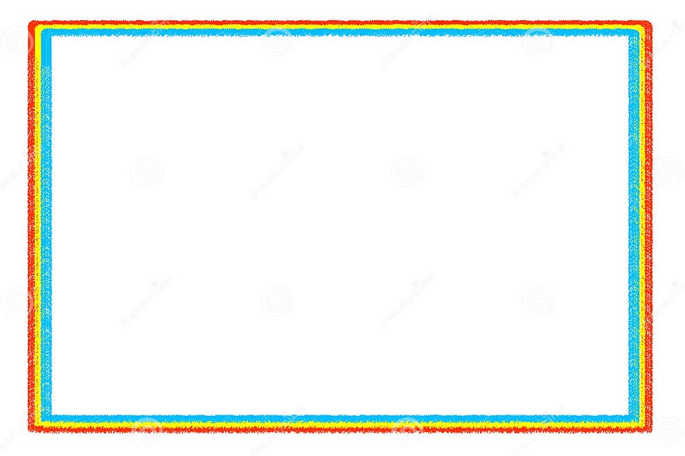 Rectangular Banner Frames, Borders, Painted on Transparent Background ...