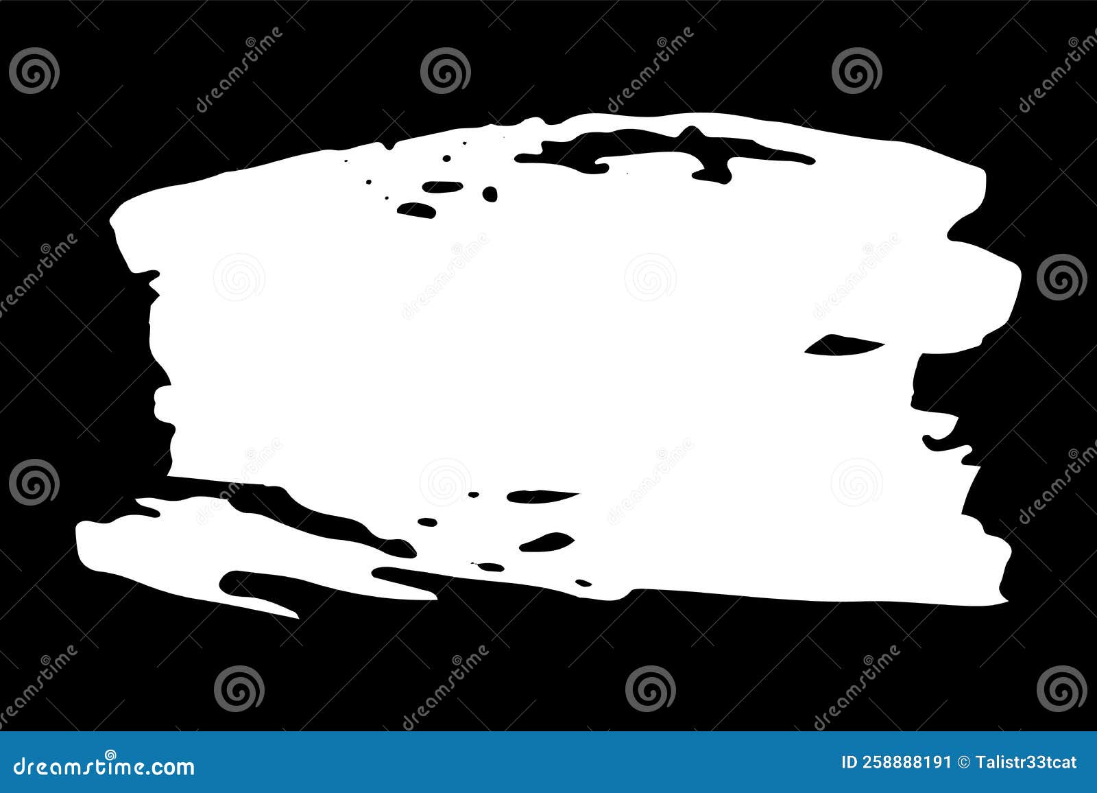 Rectangular Banner Hand Painted with Chalk Stock Vector - Illustration ...