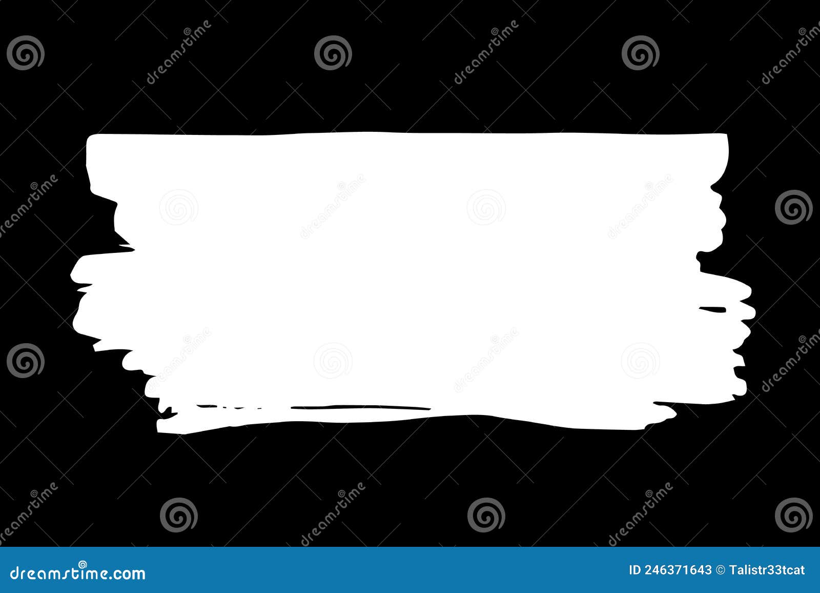 Rectangular Banner Hand Painted with White Paint Stock Vector ...