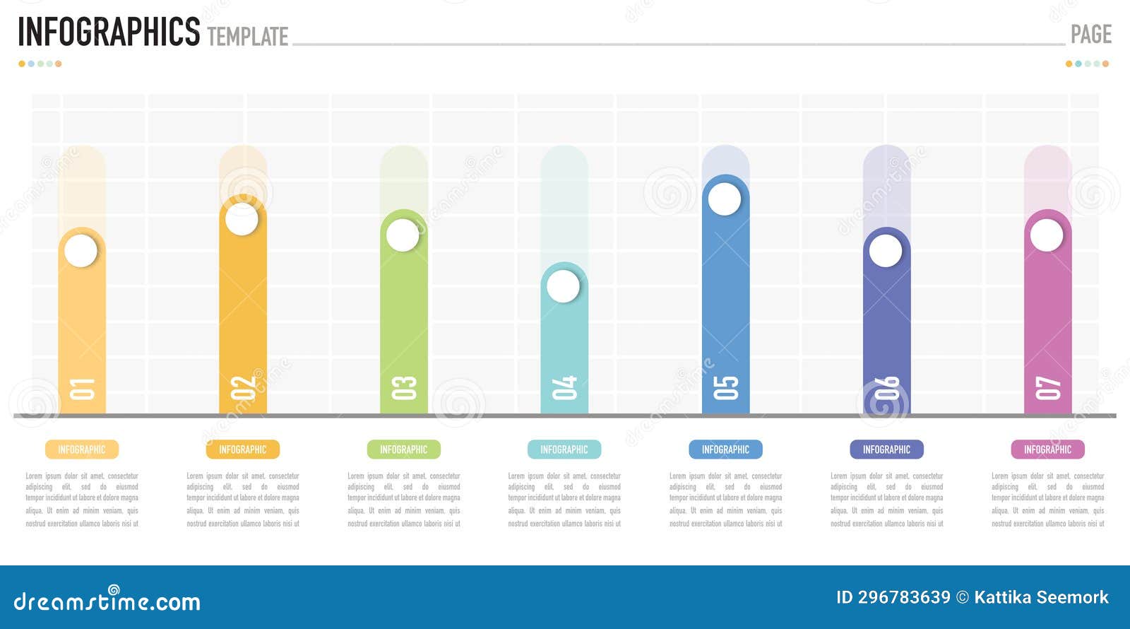 Bar Chart Infographic for Business Presentation Stock Illustration - Illustration of planner ...