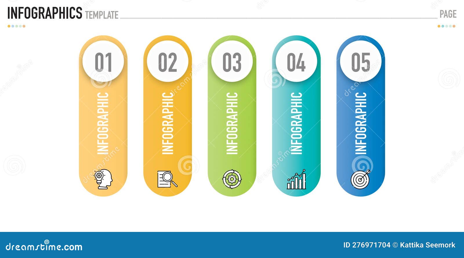 Rectangular, Bar, Tag Paper Origami Infographic for Business ...