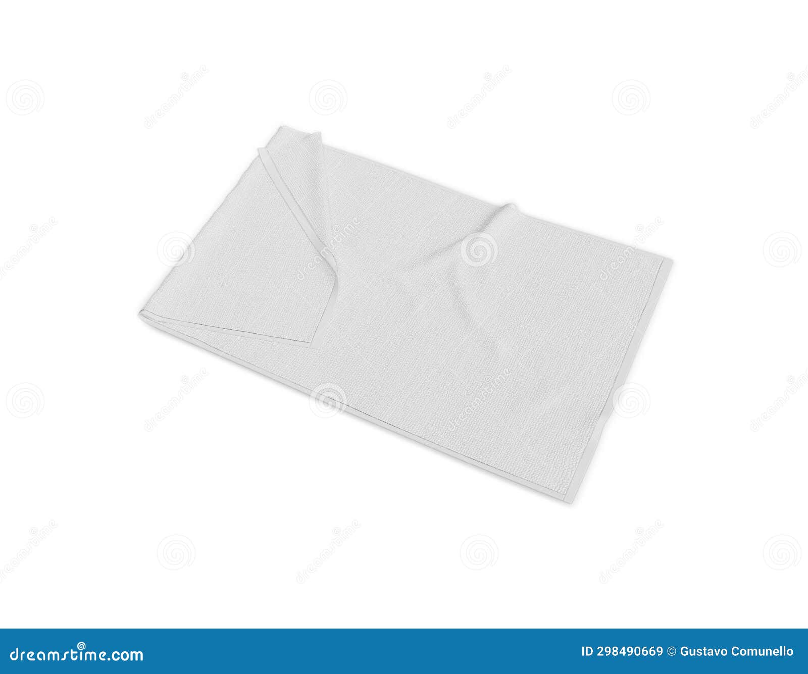 Rectangular Beach Towel on White Background Stock Image - Image of ...