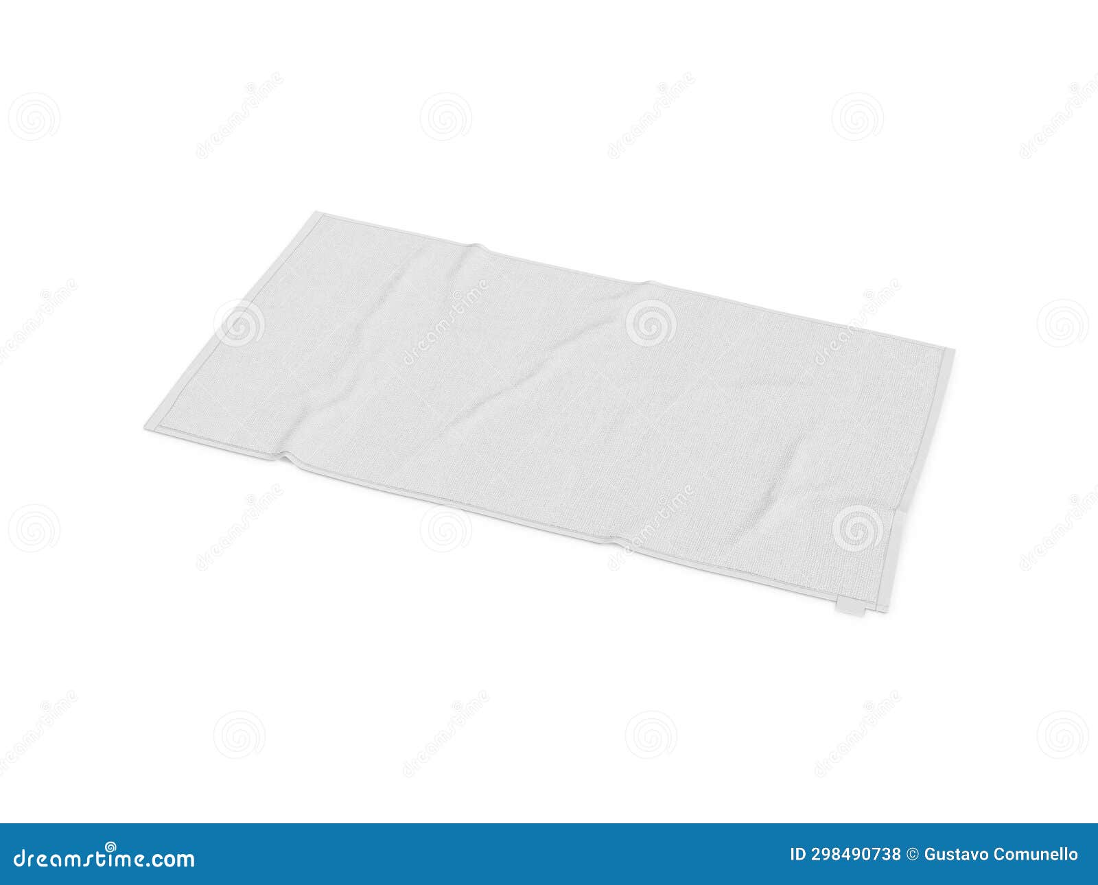 Rectangular Beach Towel on White Background Stock Photo - Image of ...