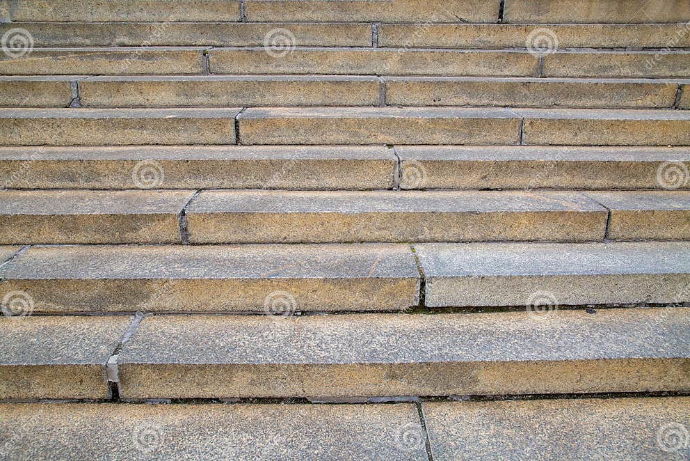 Rectangular Beige Granite Steps on a Clear Sunny Day, Texture ...