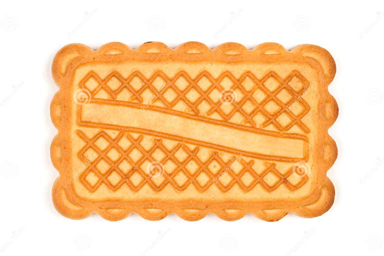 Rectangular Biscuits on a White Background. Stock Image - Image of ...