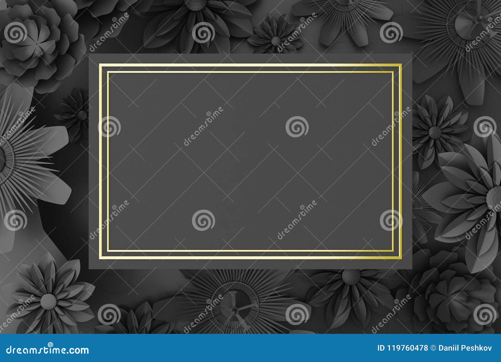 Rectangular Black Postcard Backdrop Stock Illustration - Illustration ...