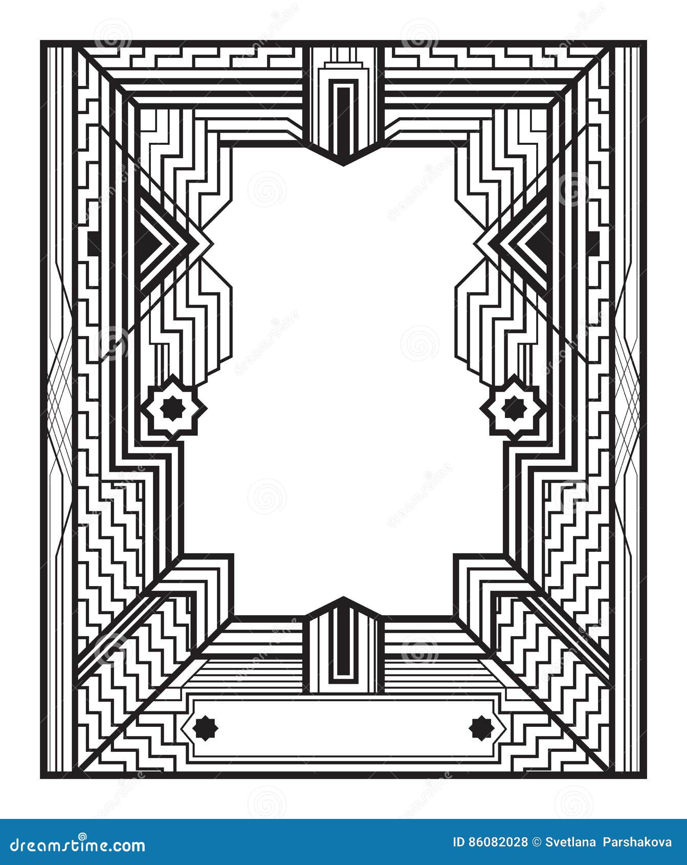 Rectangular Black Retro Frame Stock Vector - Illustration of ...