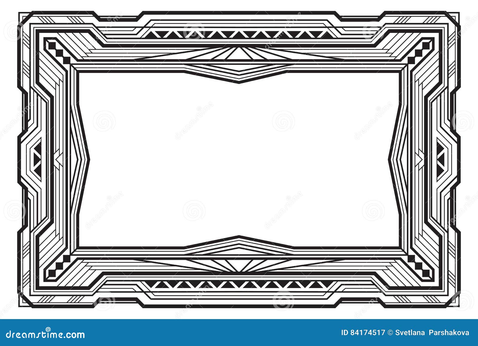 Rectangular Black Retro Frame Stock Vector - Illustration of retro ...