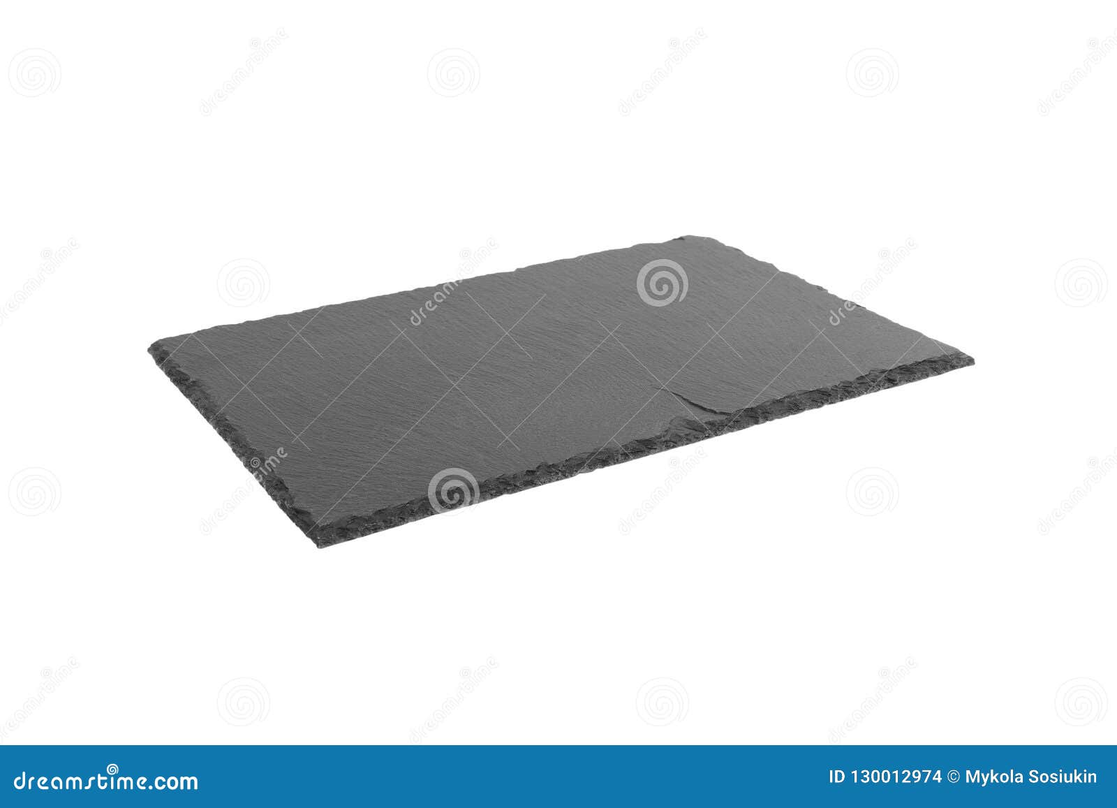 Rectangular Black Textured Slate Board, Isolated on White Background ...