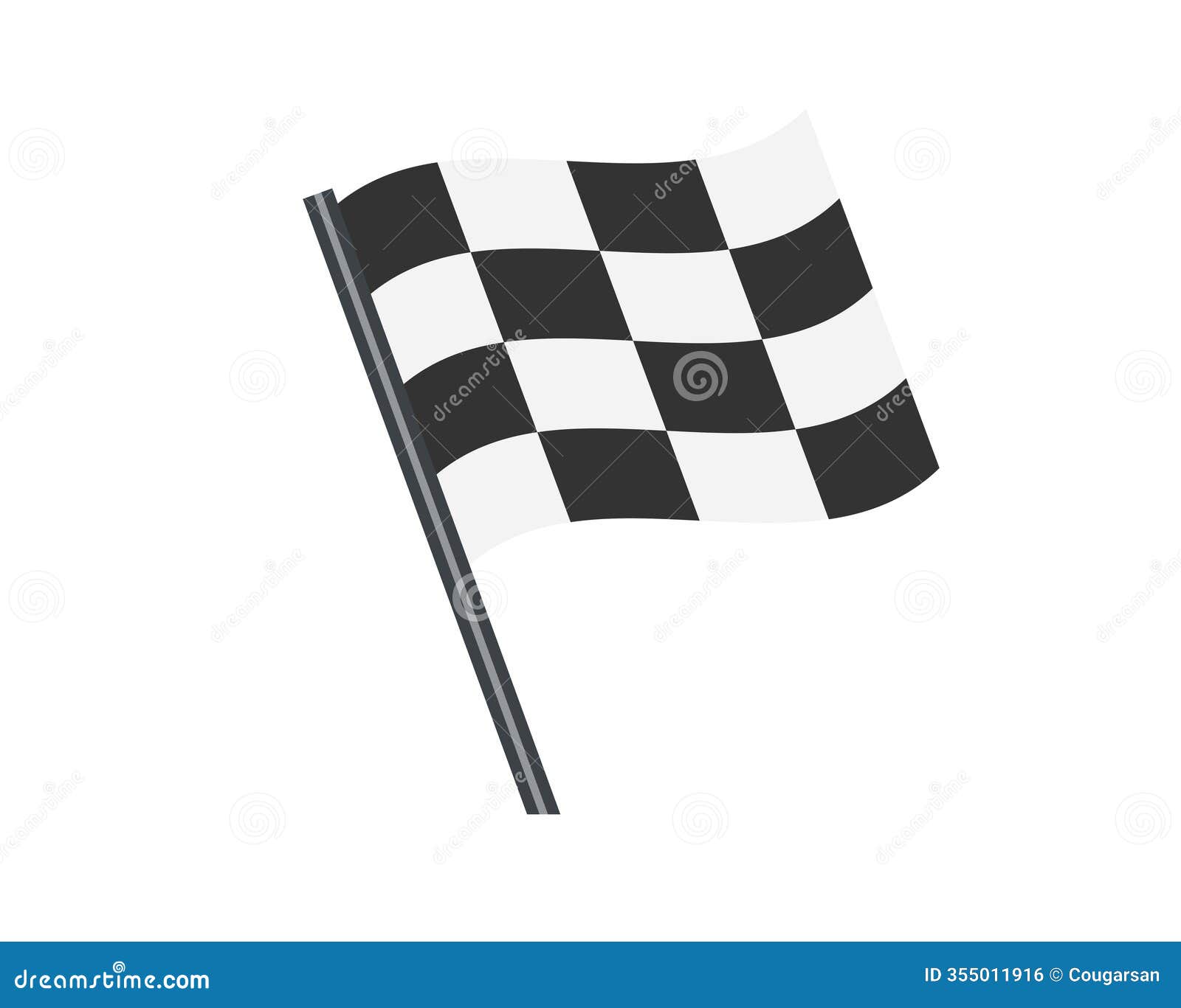 Rectangular Black and White Squares Checkerboard Pattern Racing Flag ...