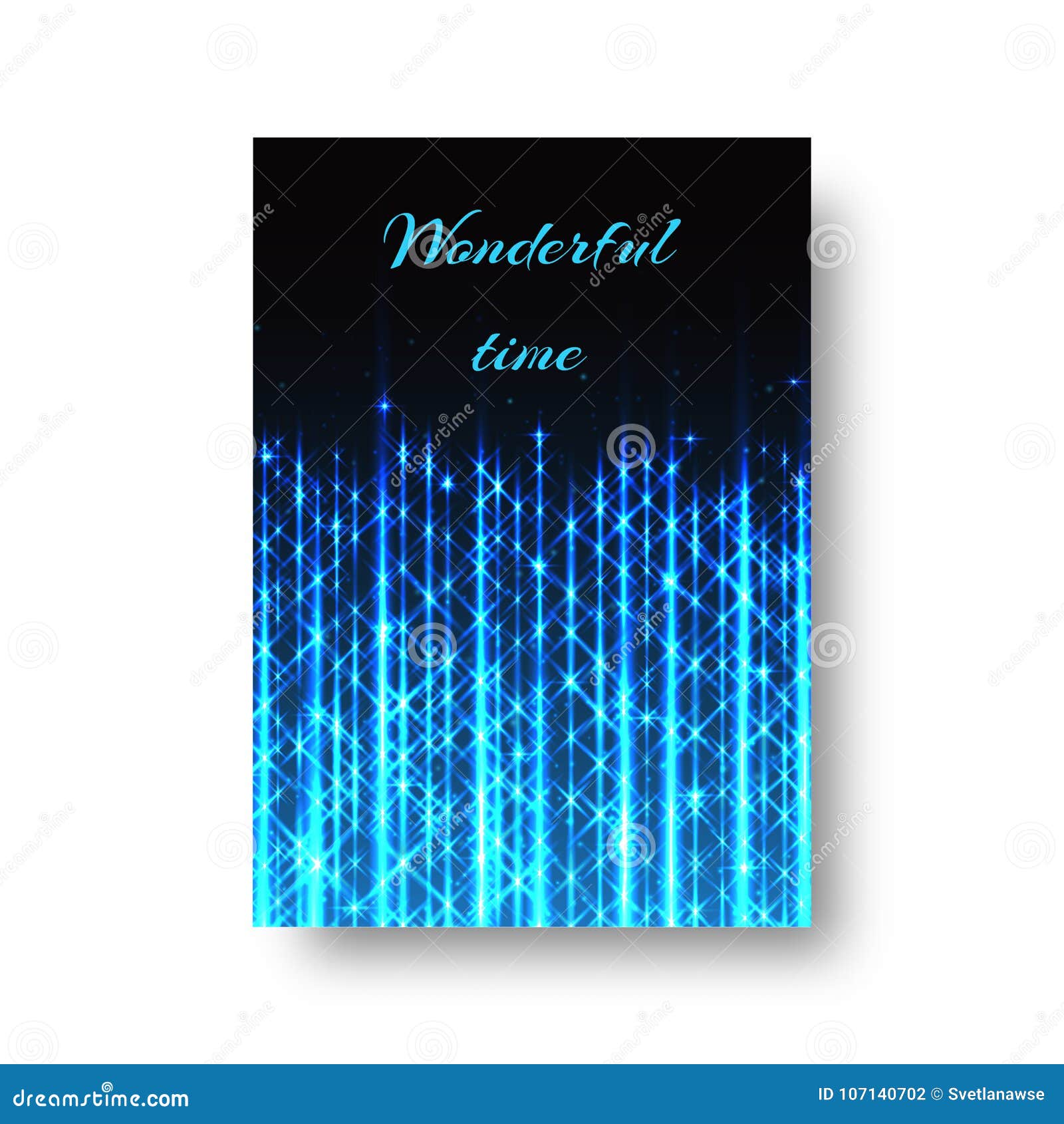 Rectangular Blank with Neon Light Stock Vector - Illustration of indigo ...