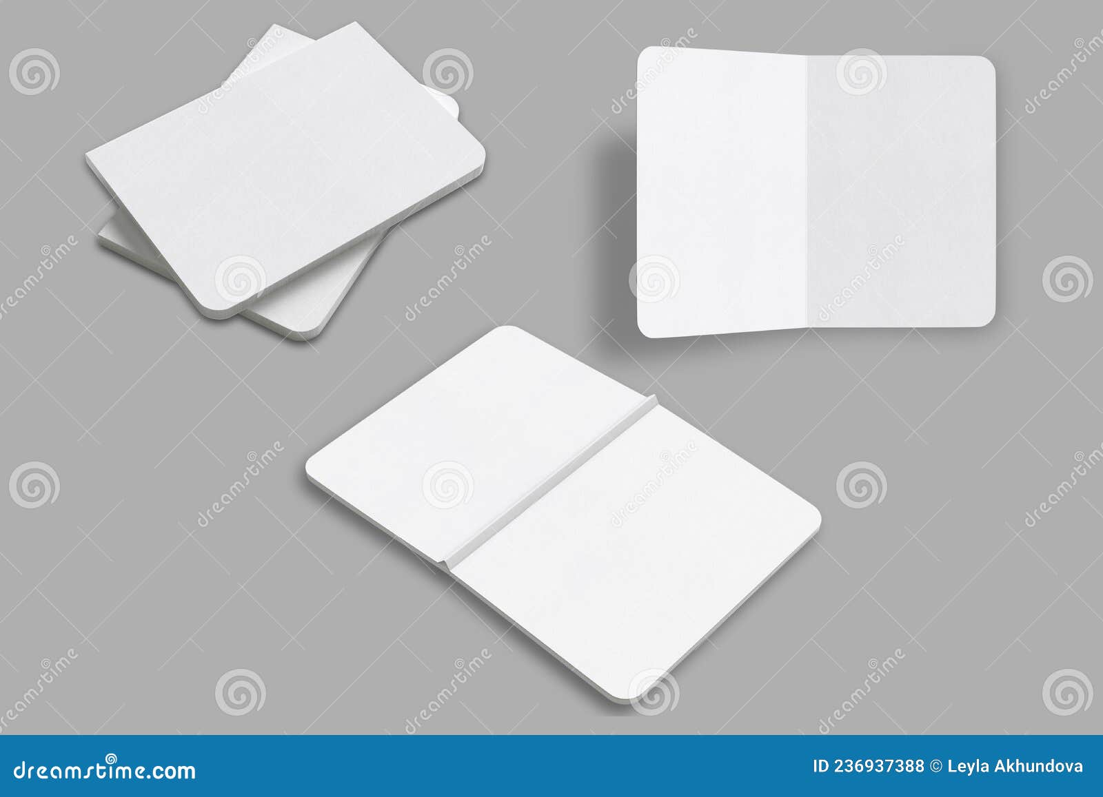 Rectangular Blank Realistic Children's Book Mockup Template Isolated ...