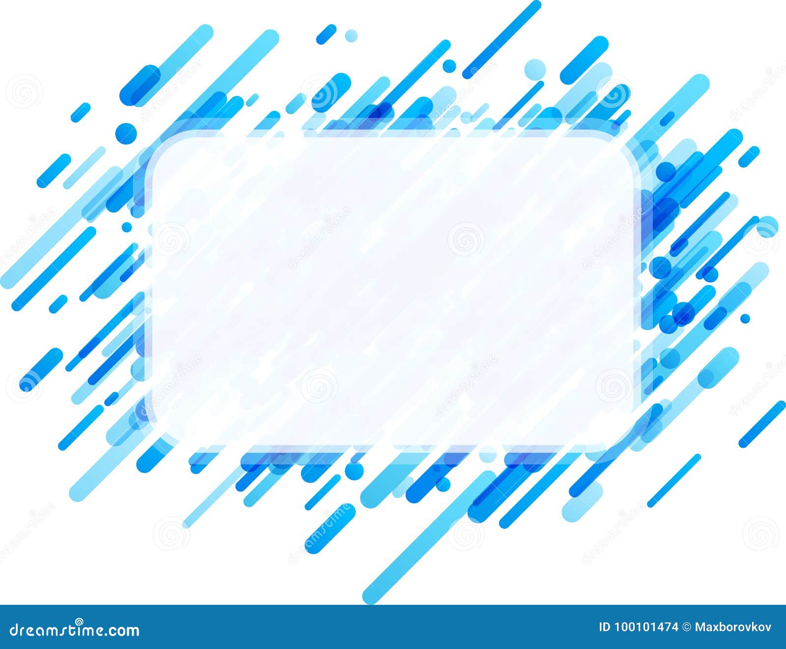 Rectangular Blue Abstract Background on White. Stock Vector ...