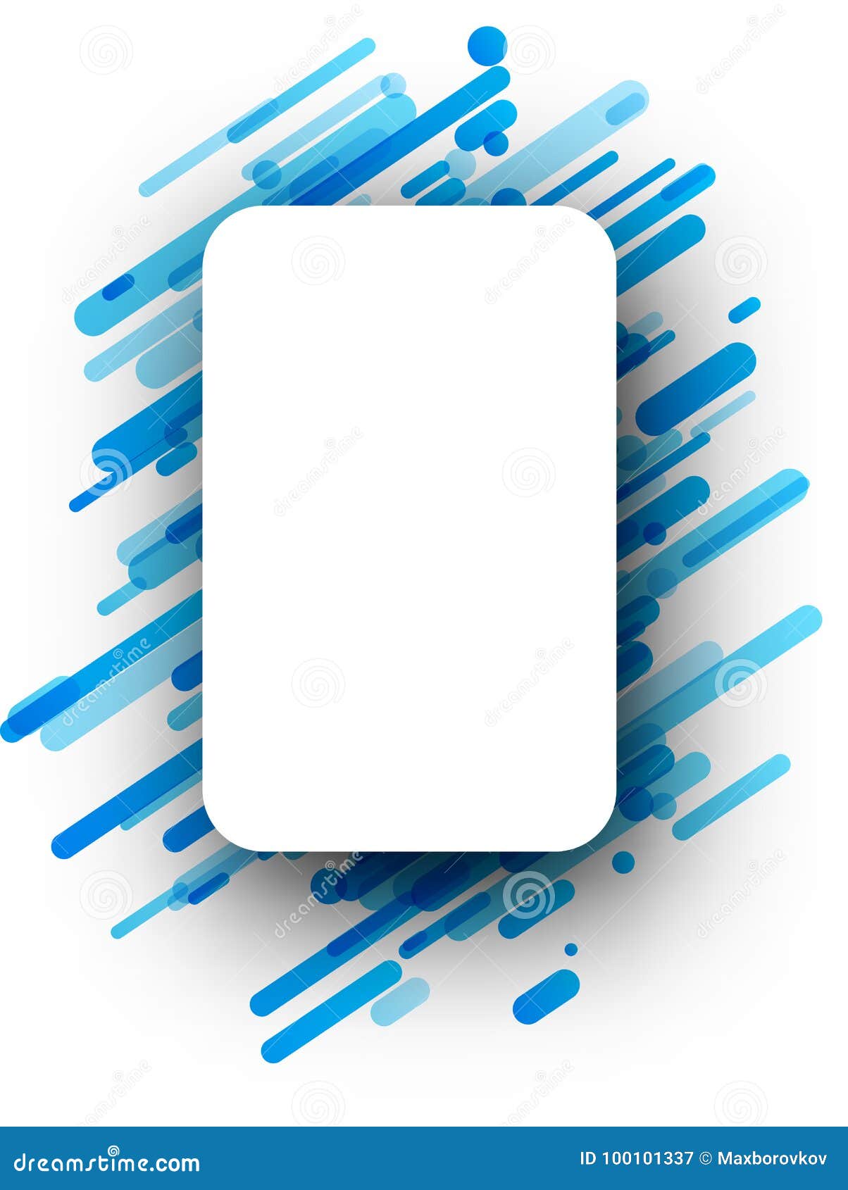 Rectangular Blue Abstract Background on White. Stock Vector ...