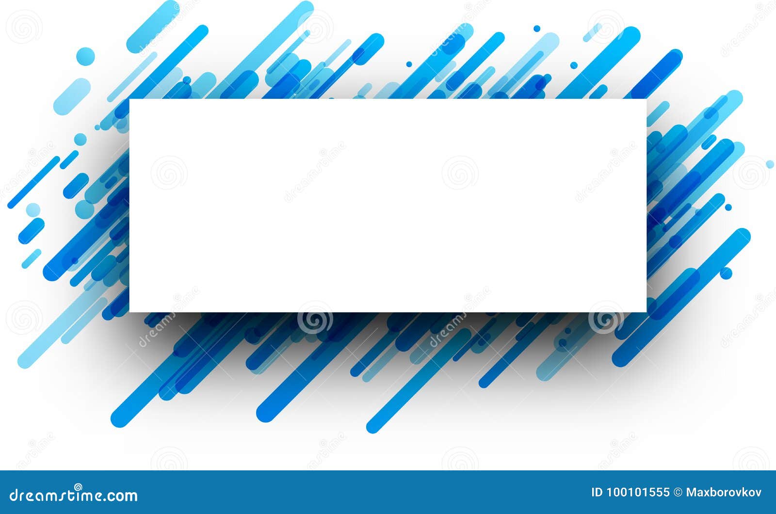 Rectangular Blue Abstract Background on White. Stock Vector ...