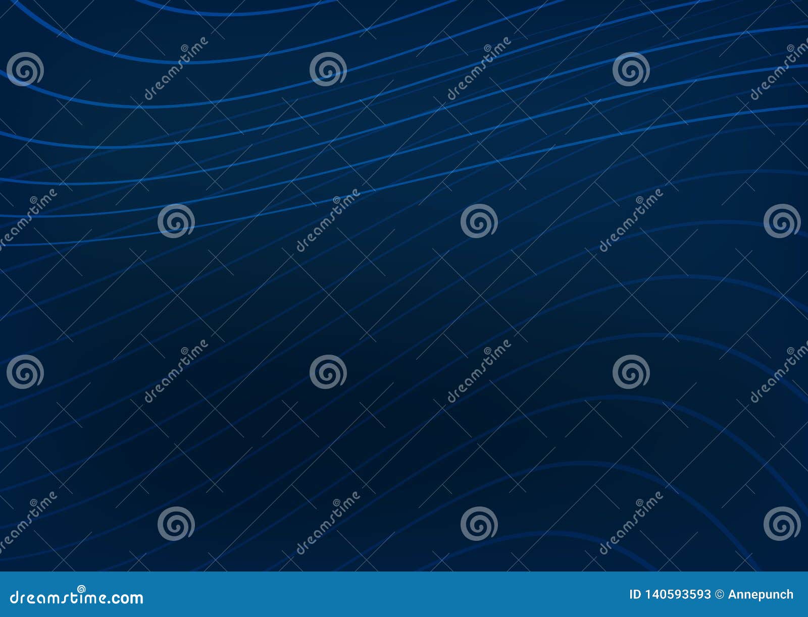 Rectangular Blue Background with Curved Lines. Horizontal Template for ...