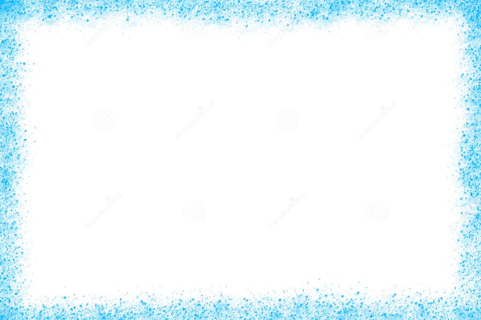 Rectangular Blue Banner Frames, Borders, Painted on Transparent ...