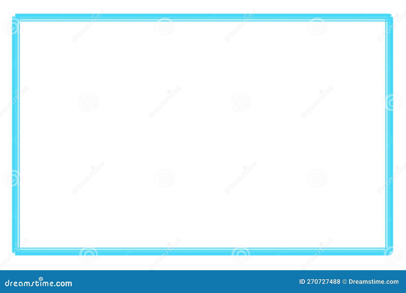 Rectangular Blue Banner Frames, Borders, Painted on Transparent ...