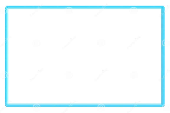 Rectangular Blue Banner Frames, Borders, Painted on Transparent ...