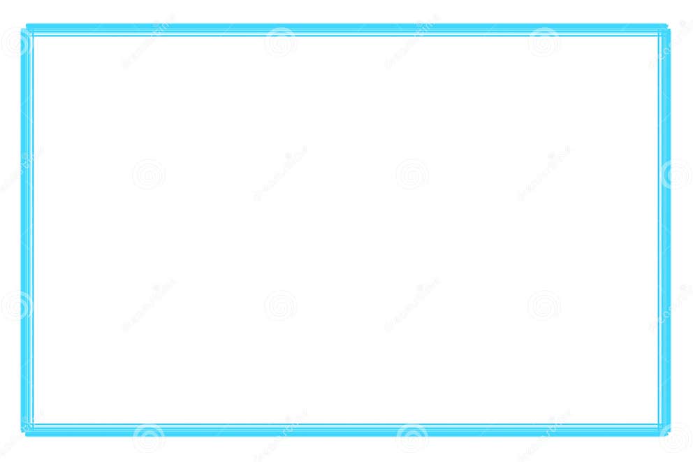 Rectangular Blue Banner Frames, Borders, Painted on Transparent ...