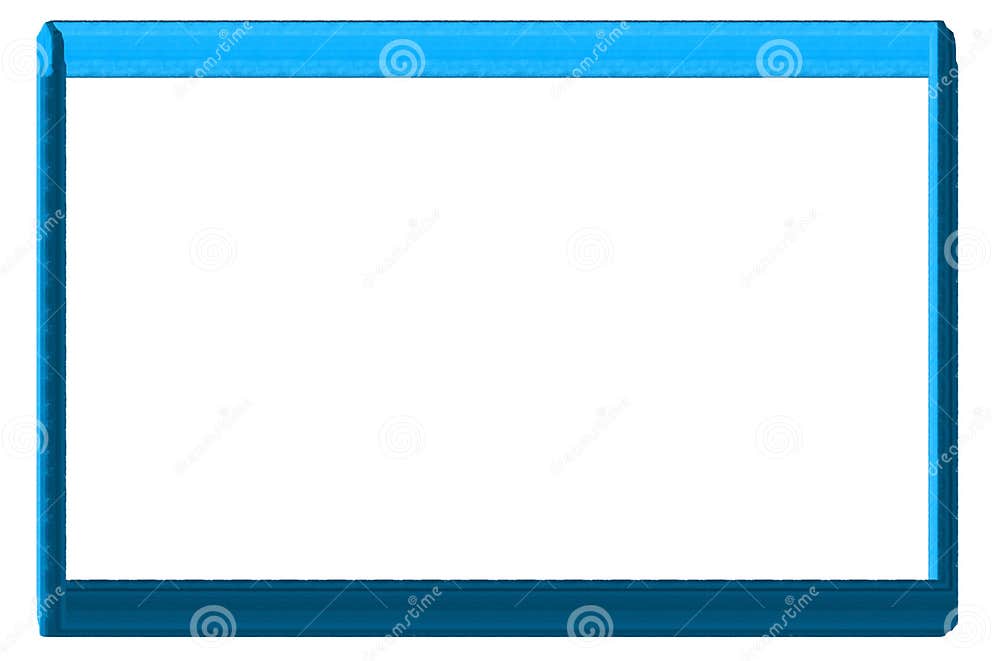 Rectangular Blue Banner Frames, Borders, Painted on Transparent ...