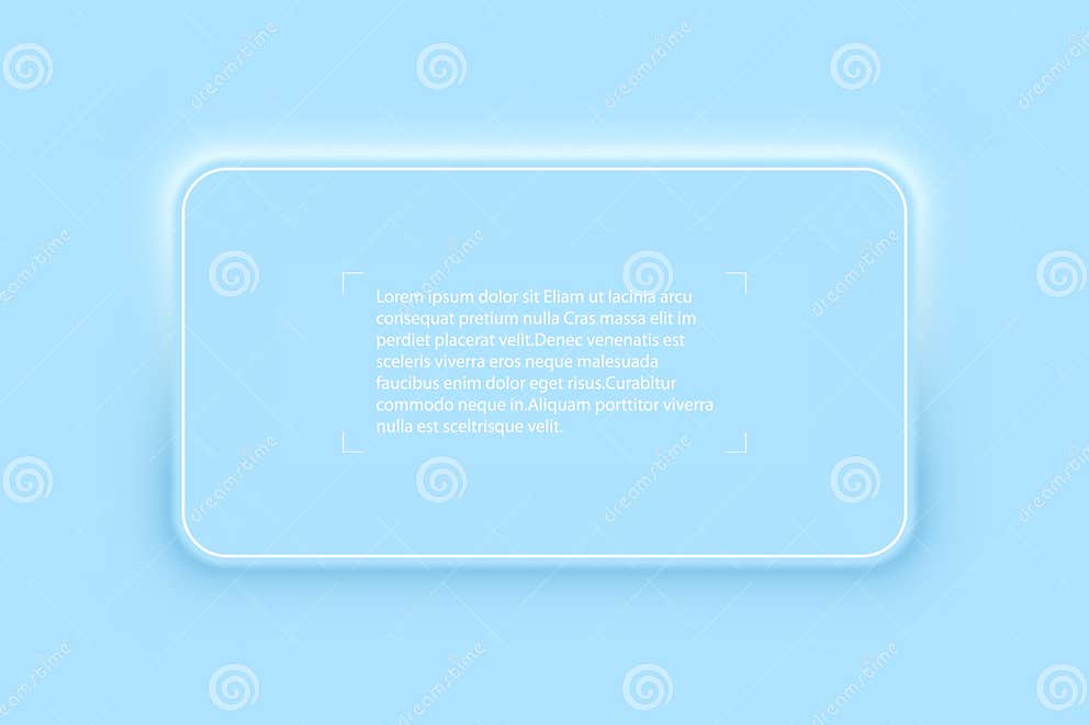 Rectangular Blue Banner with Shadow and Glow. Rectangular Banner. Stock ...