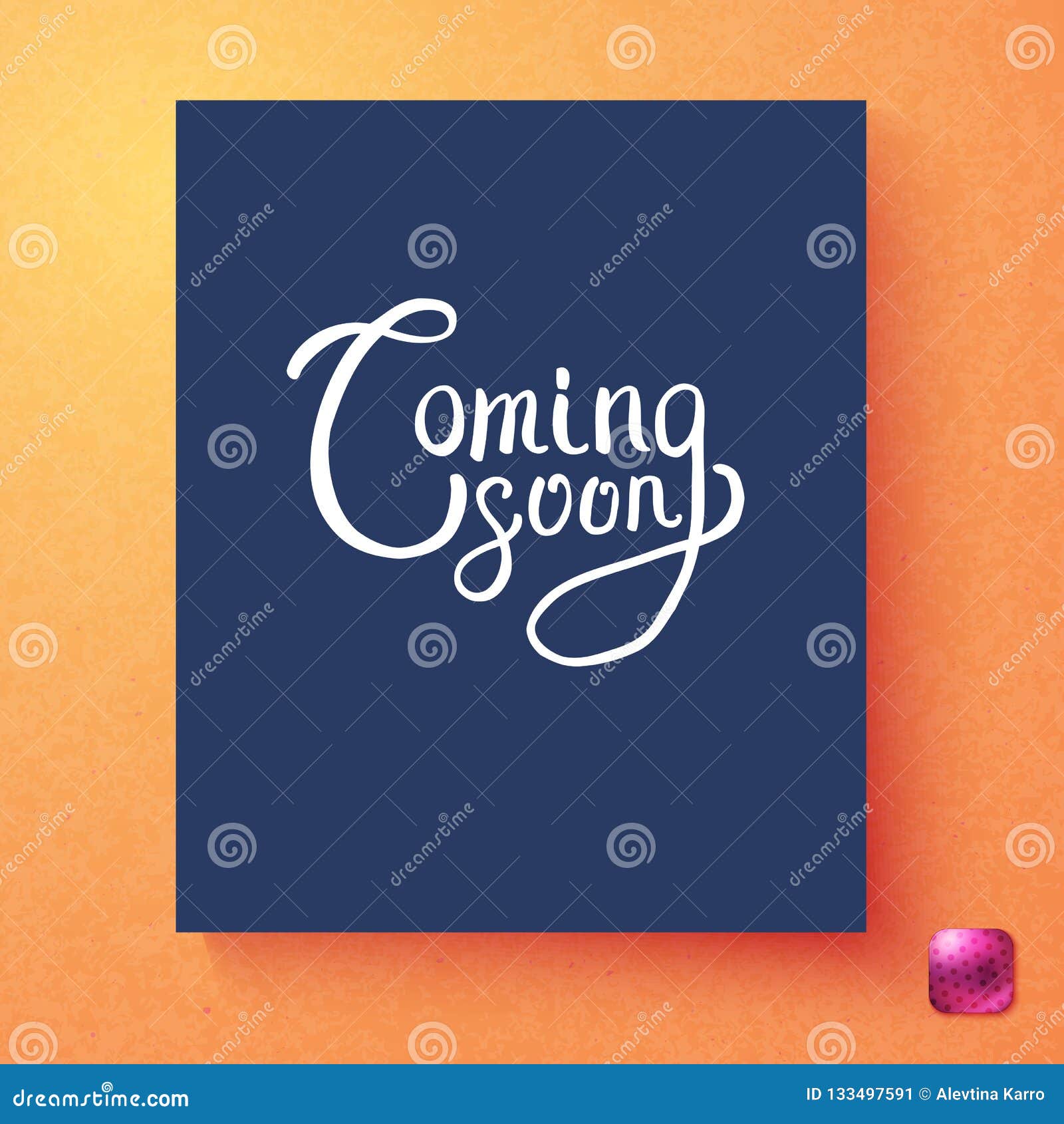 Vector Image of Coming Soon Announcement Card Template Stock Vector ...